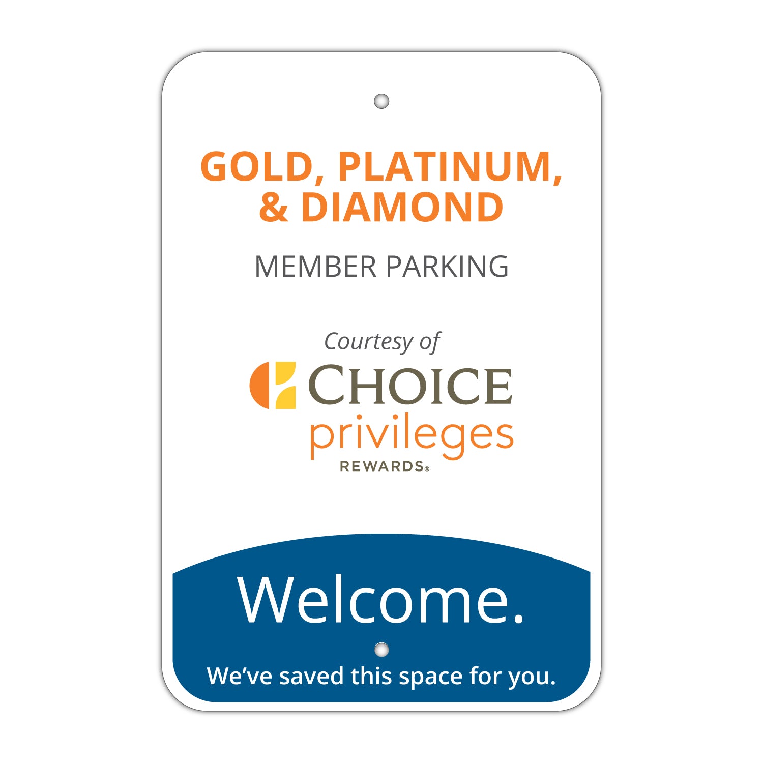 Parking Sign - Choice Privileges – Sable Hotel Supply