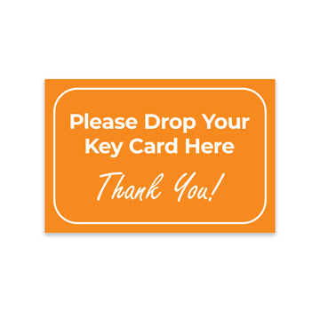 Key Card Drop Box Sign – Sable Hotel Supply
