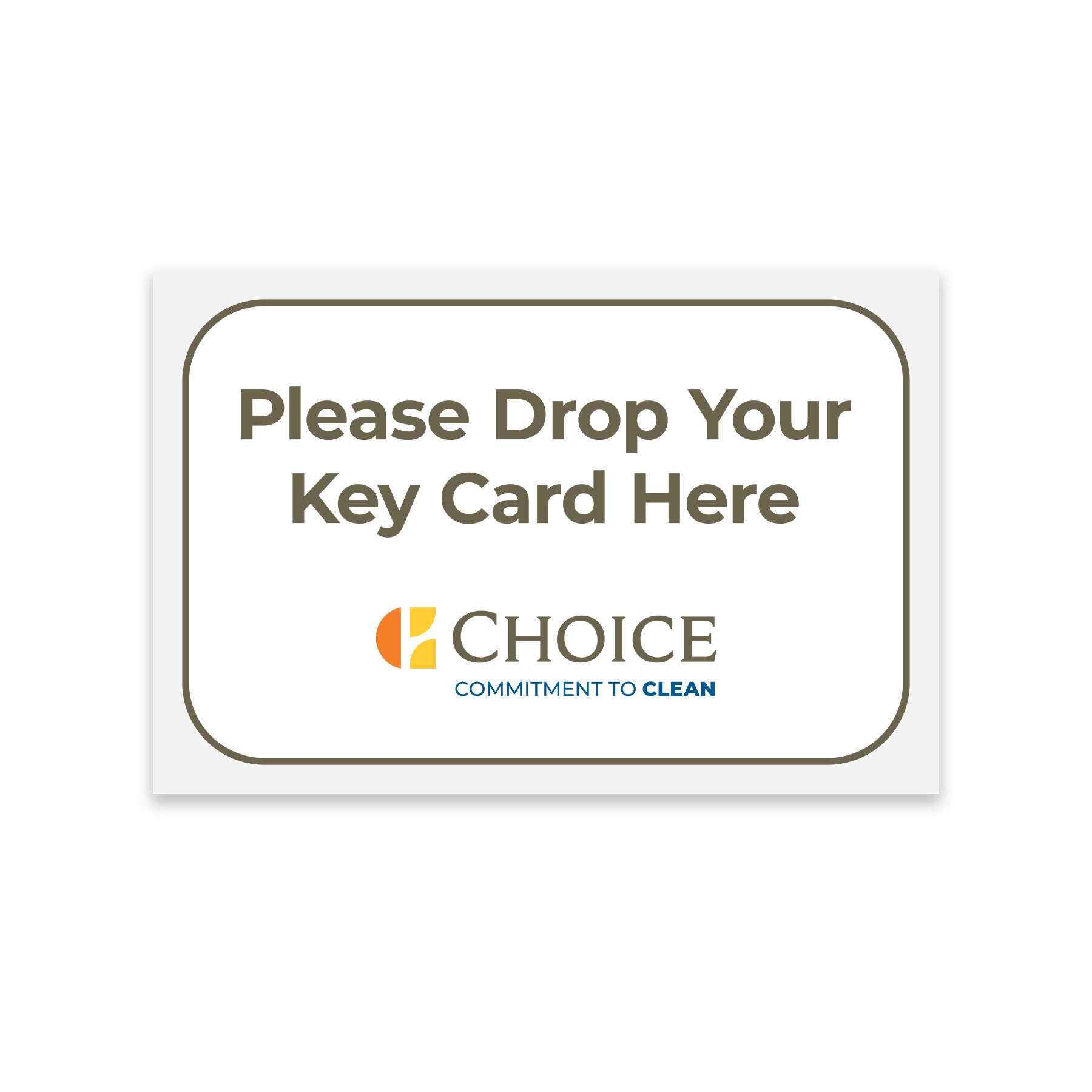 Key Card Drop Box Sign – Sable Hotel Supply