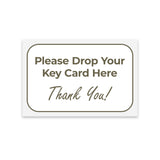 Key Card Drop Box Sign – Sable Hotel Supply