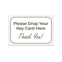 Key Card Drop Box Sign – Sable Hotel Supply