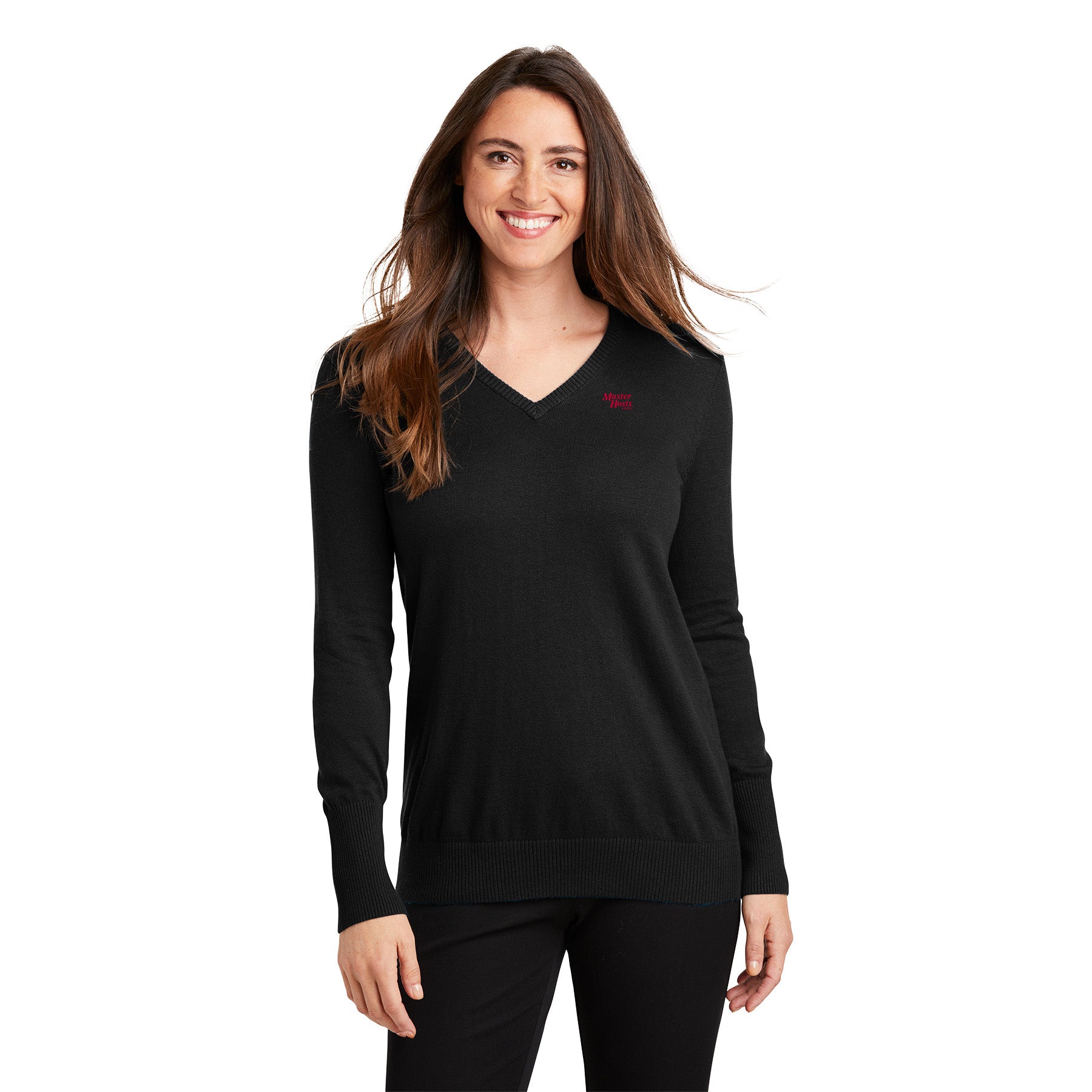 Women's V-Neck Sweater - Master Hosts Inns – Sable Hotel Supply
