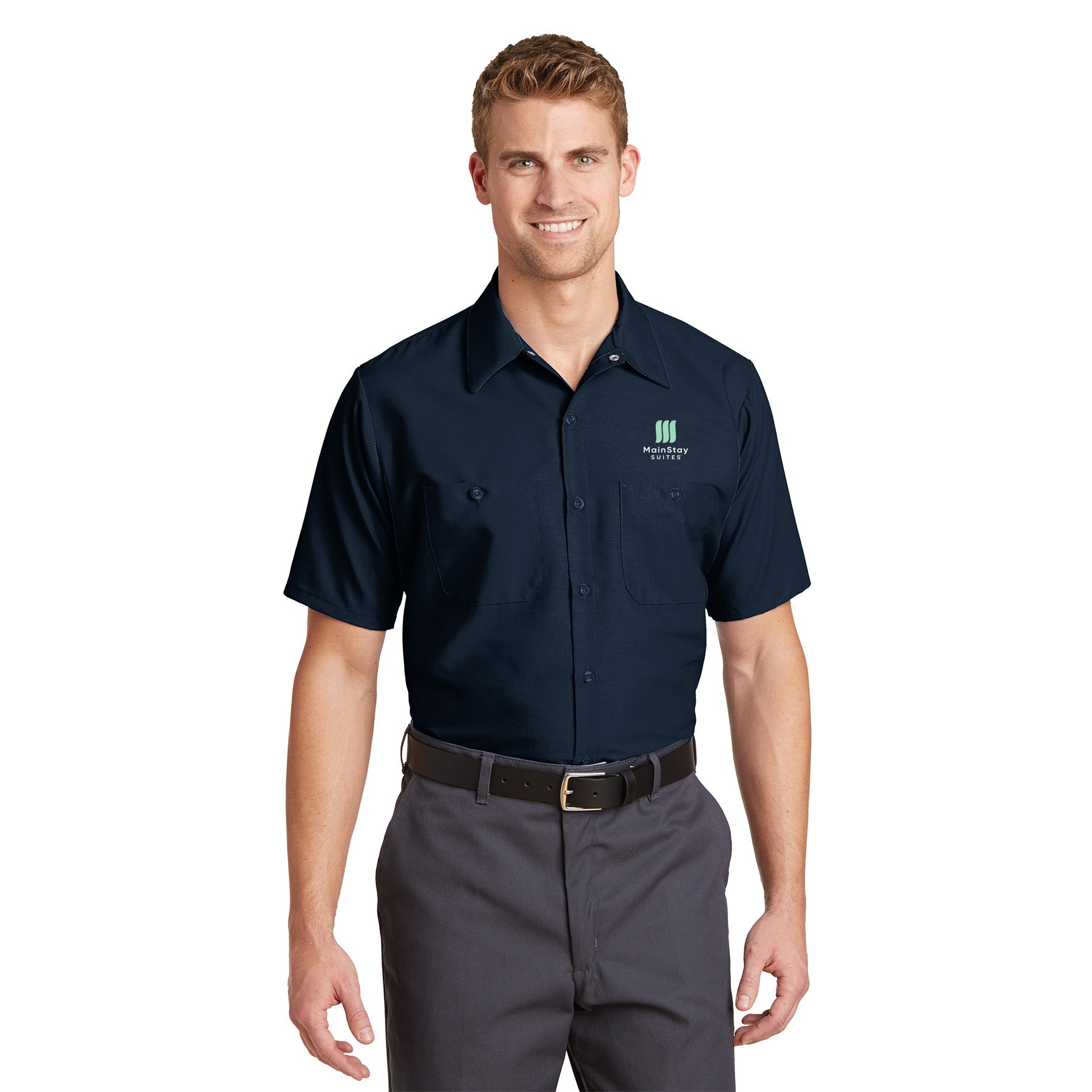 Men's Short Sleeve Work Shirt - MainStay Suites – Sable Hotel Supply