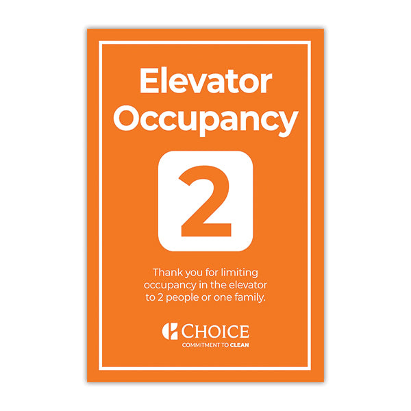 Elevator Occupancy Sign – Sable Hotel Supply