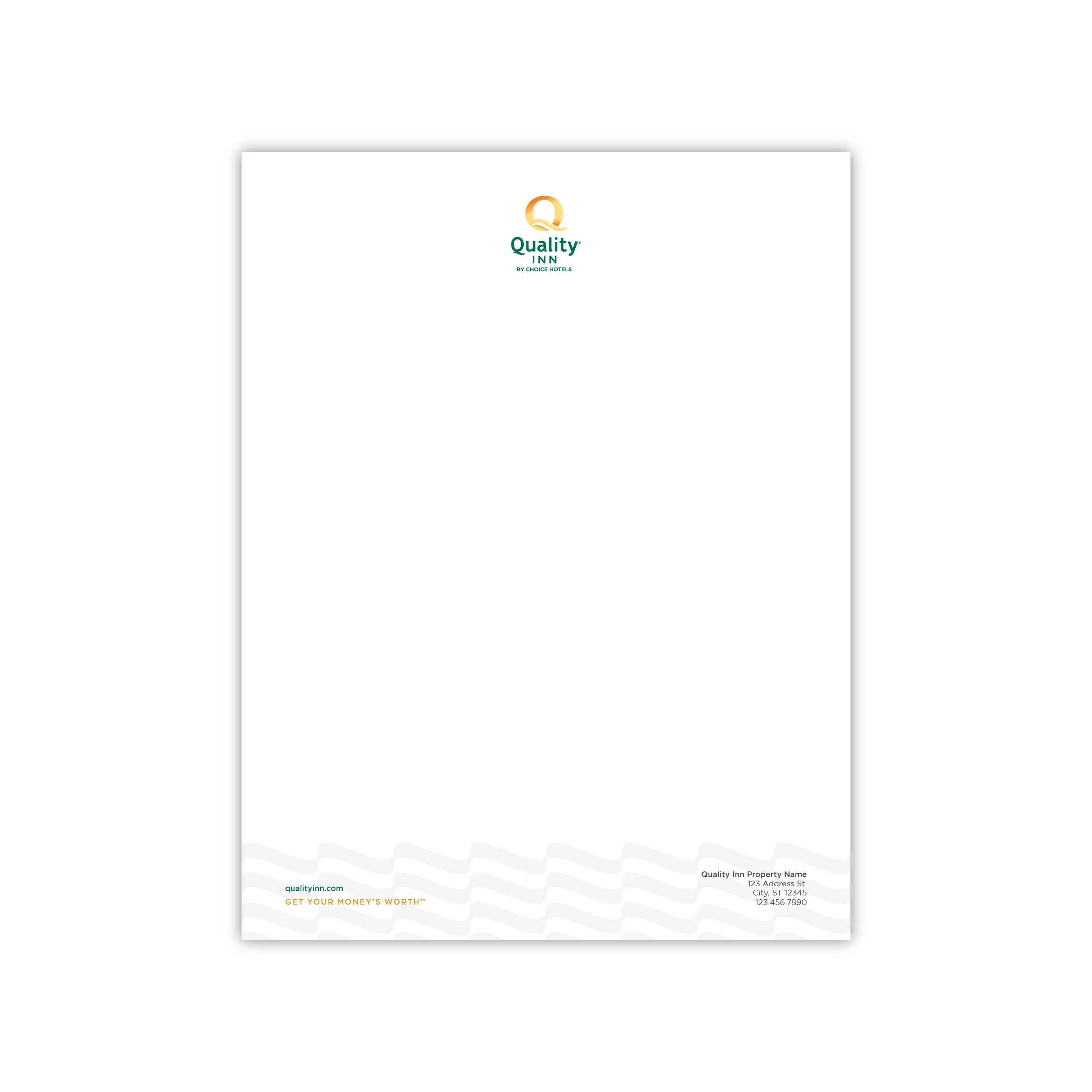 Letterhead - Quality Inn – Sable Hotel Supply